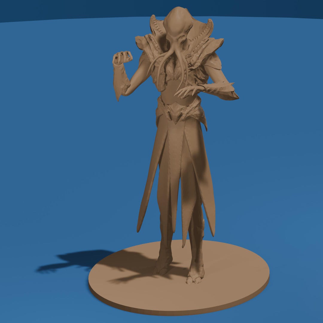 Baulders Gate Mind Flayer STL File - Etsy