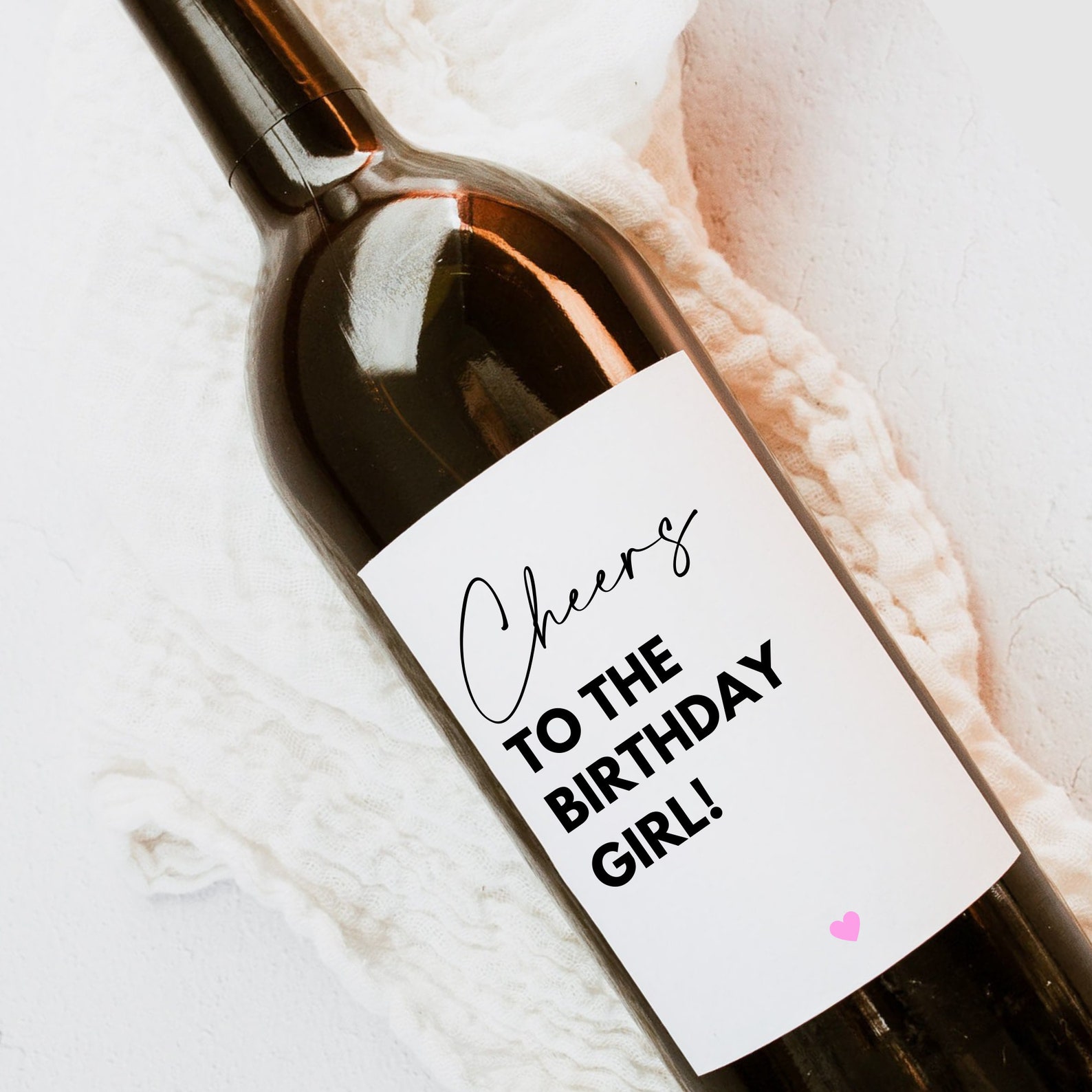 Cheers to the Birthday Girl, Wine Label, Birthday Wine Label, Funny ...