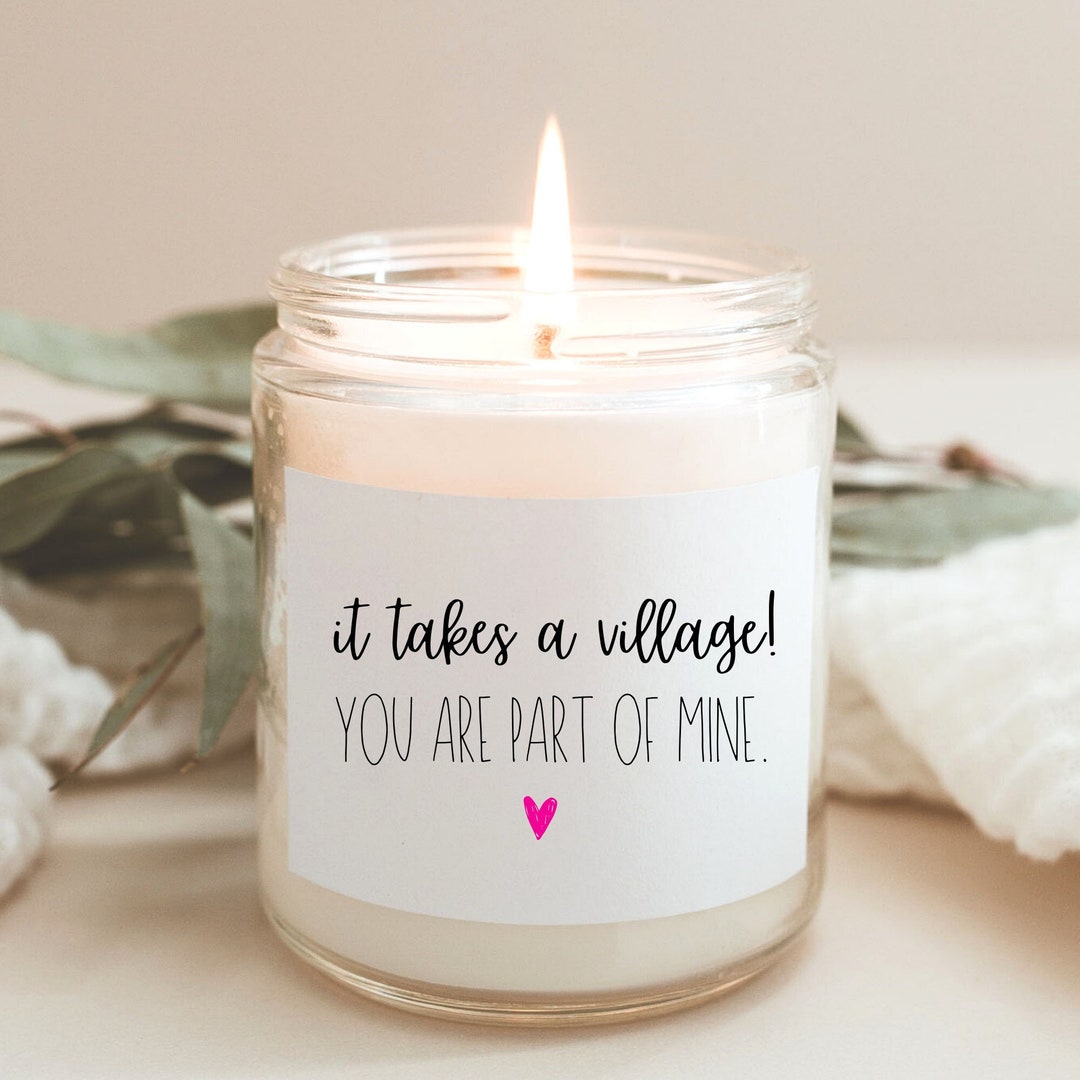 It Takes A Village Label, Teacher Candle Labels, Grandparent Label ...