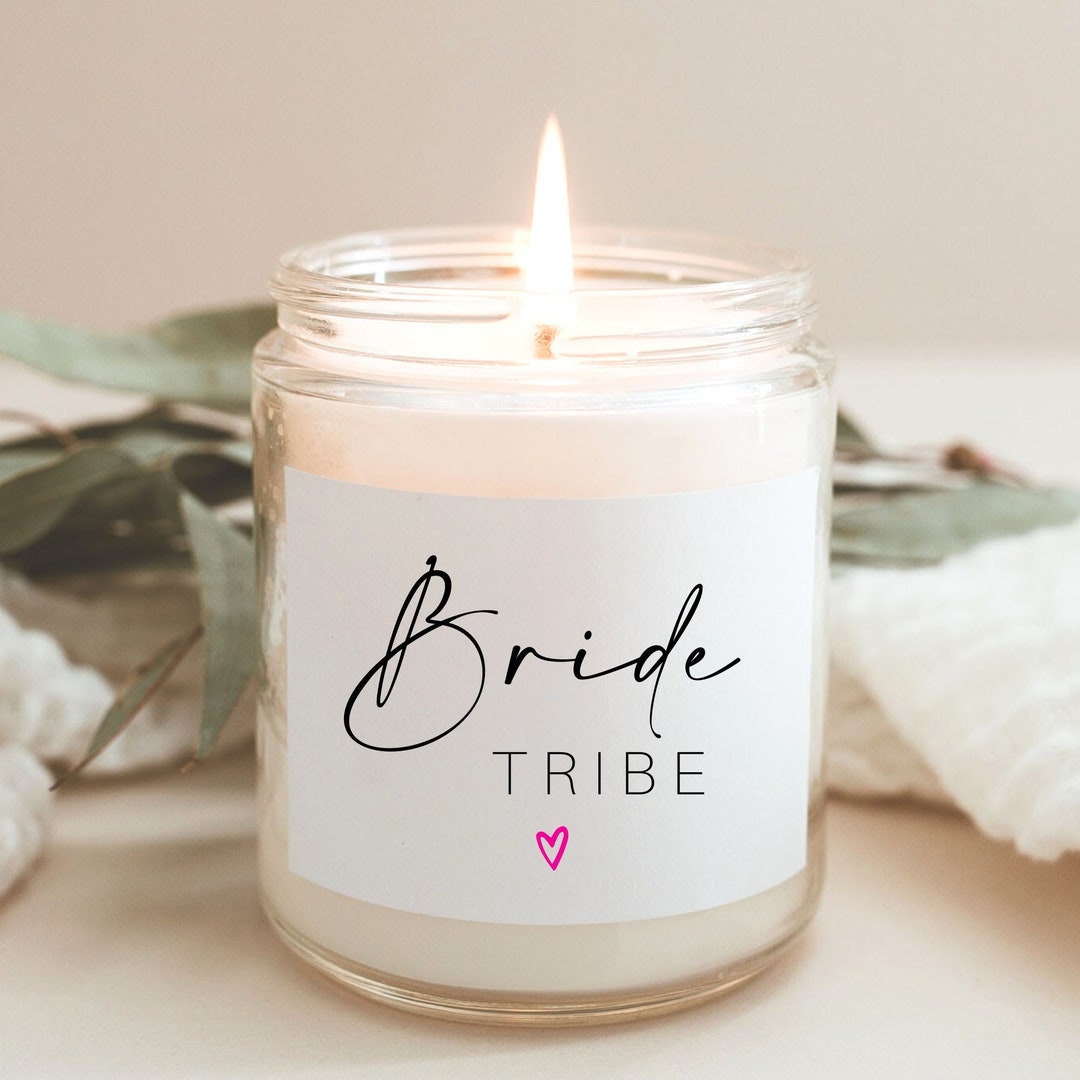 Bride Tribe Label, Candle Labels, Bridesmaid Gift, Bridesmaid Candle ...