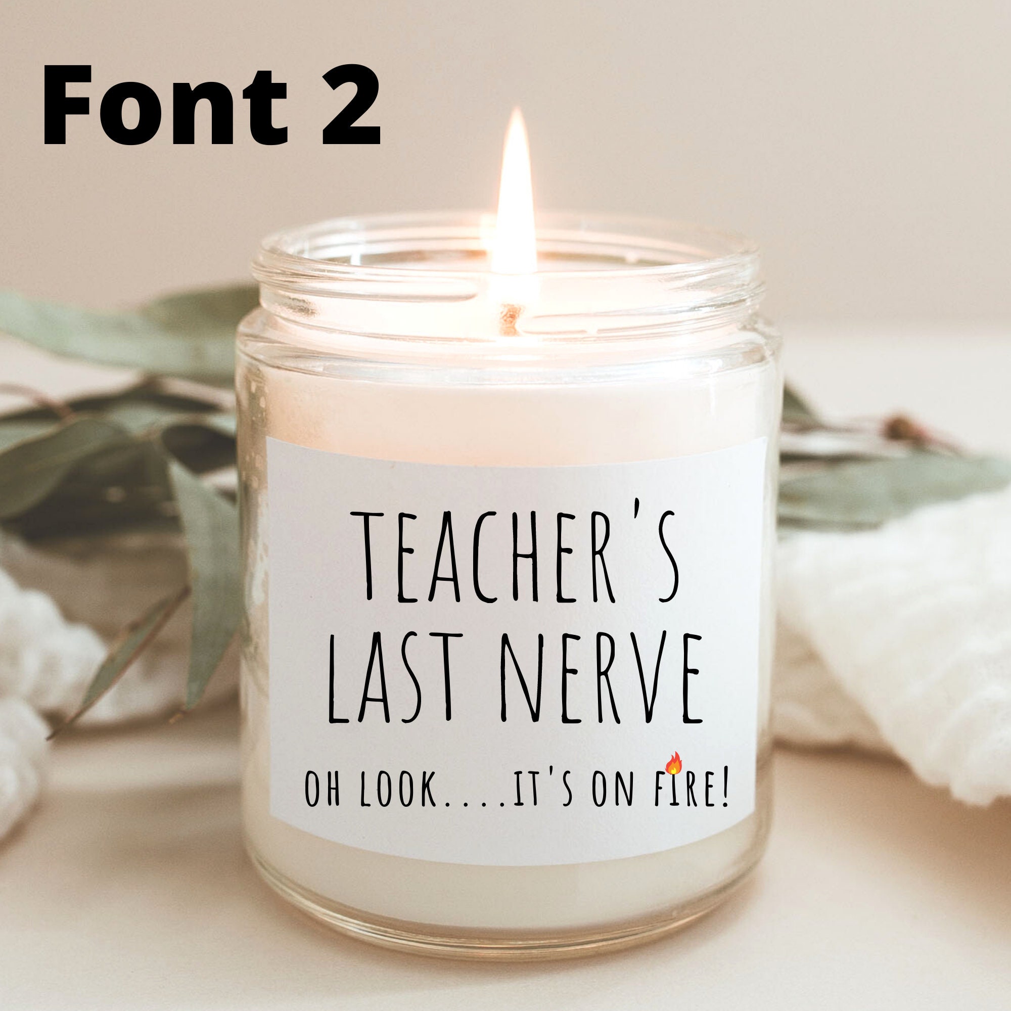 Custom Teacher Candle Labels Personalized Teacher Candle - Etsy