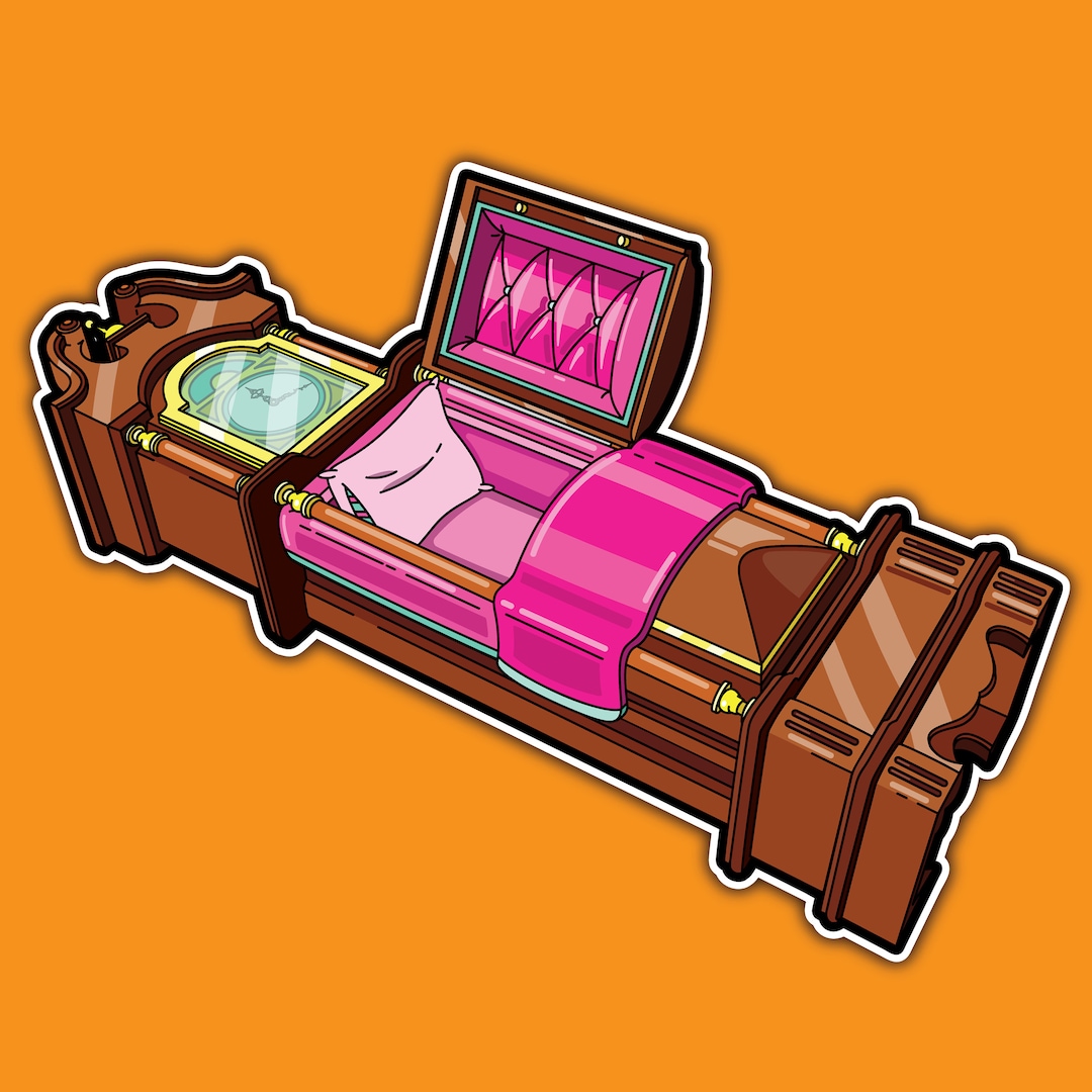 Coffin Clock Vinyl Sticker - Etsy