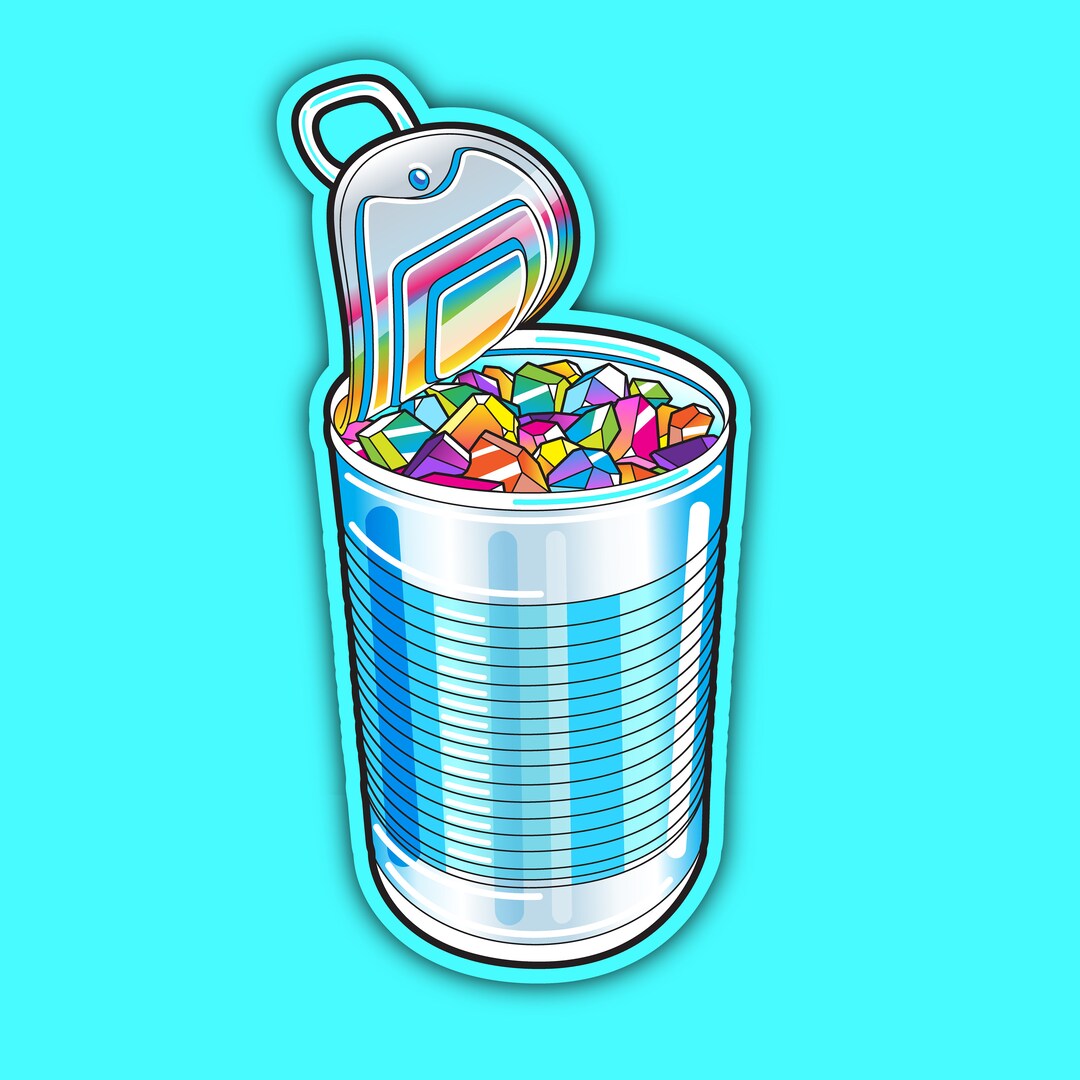 Gem Can Vinyl Sticker - Etsy