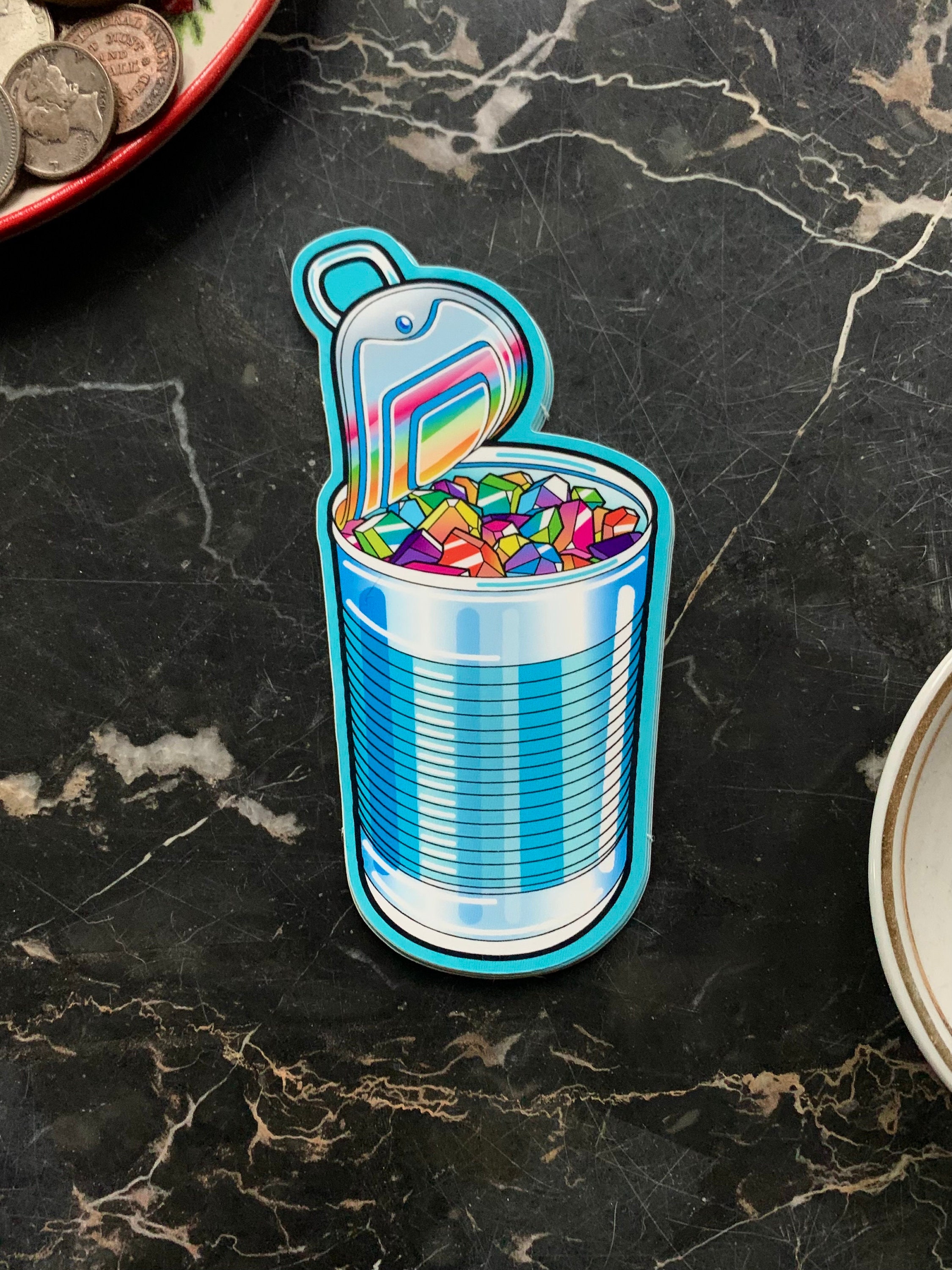 Gem Can Vinyl Sticker - Etsy