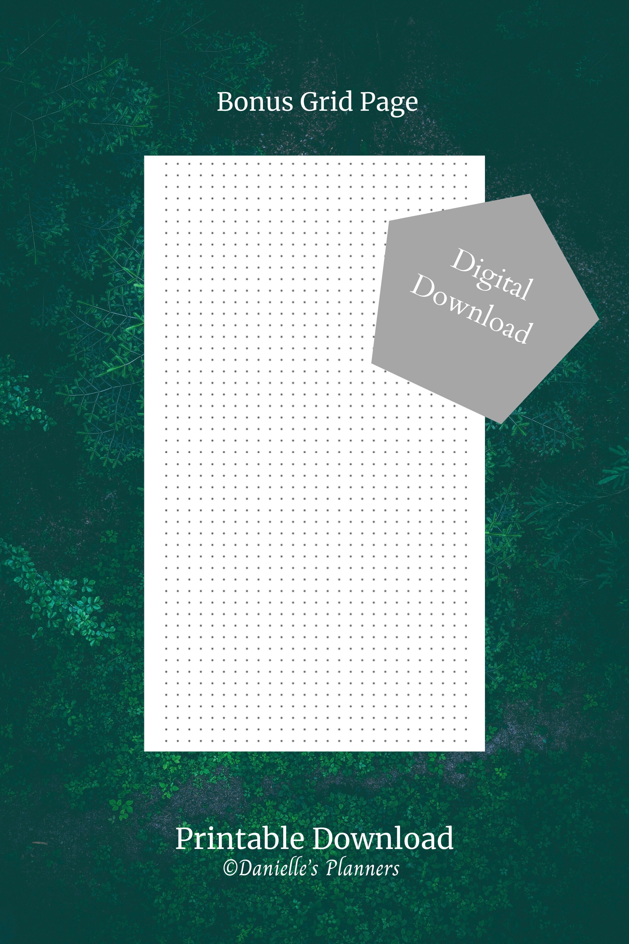 Vertical Weekly Planner With Dot Grid Insert Personal Size, Digital ...