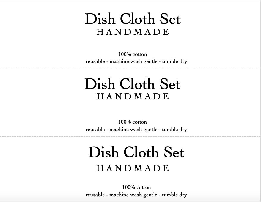 PDF Label Set Etsy