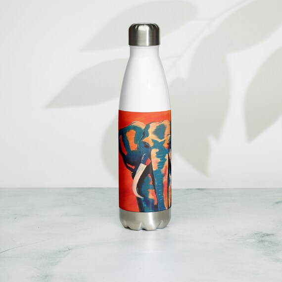 Ellie the Blue Elephant Stainless Steel Water Bottle - Etsy