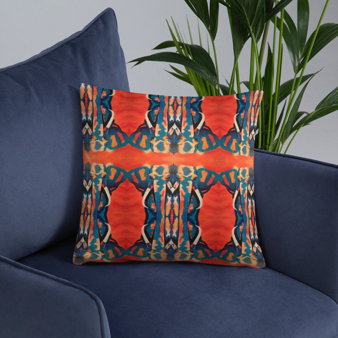 Ellie the Blue Elephant Basic Pillow - Etsy