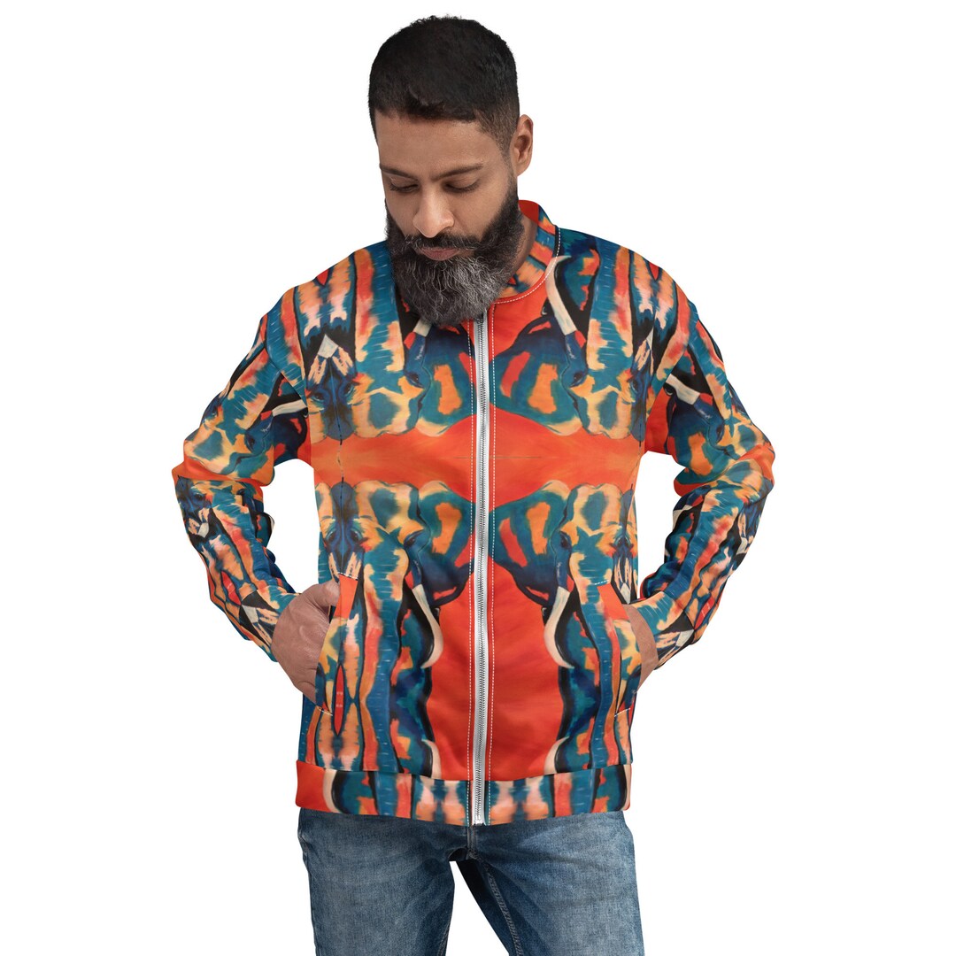Ellie the Elephant Unisex Bomber Jacket - Etsy