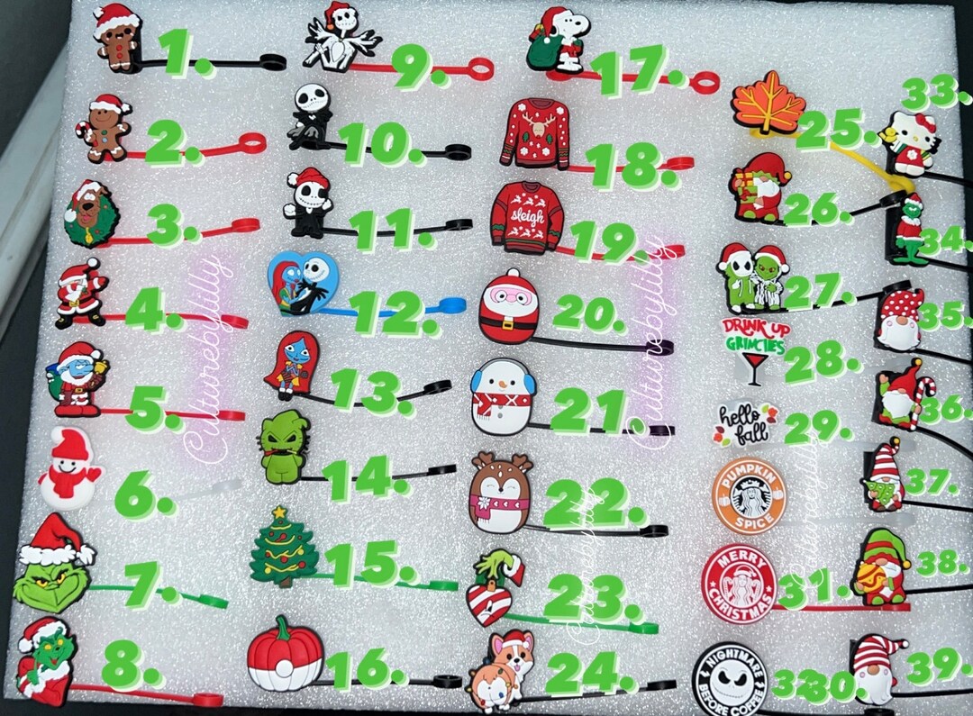 Christmas Vibez Straw Covers - Etsy