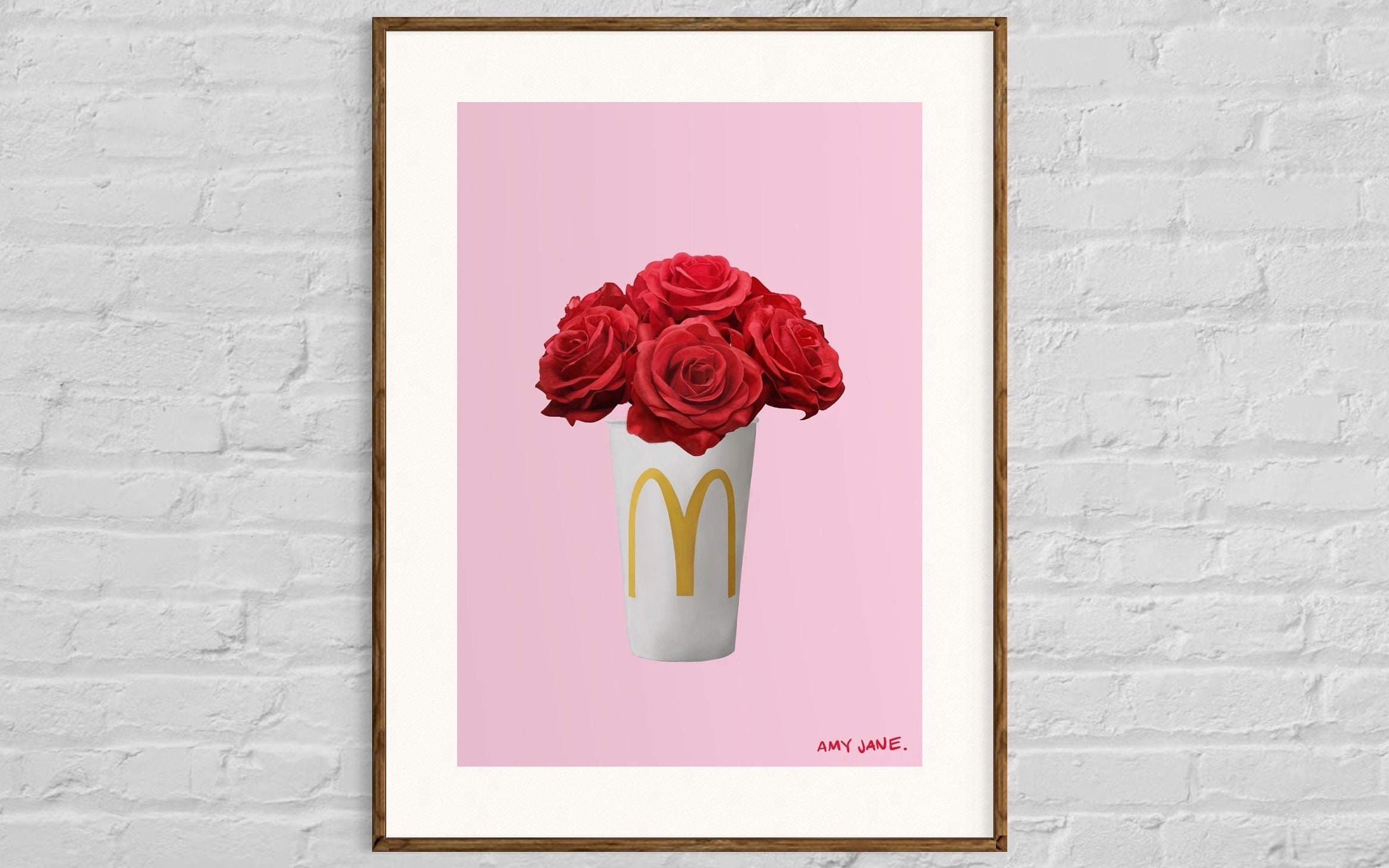 Mclove is in the Air - Digital Download of Mcdonalds Art, Red Roses ...