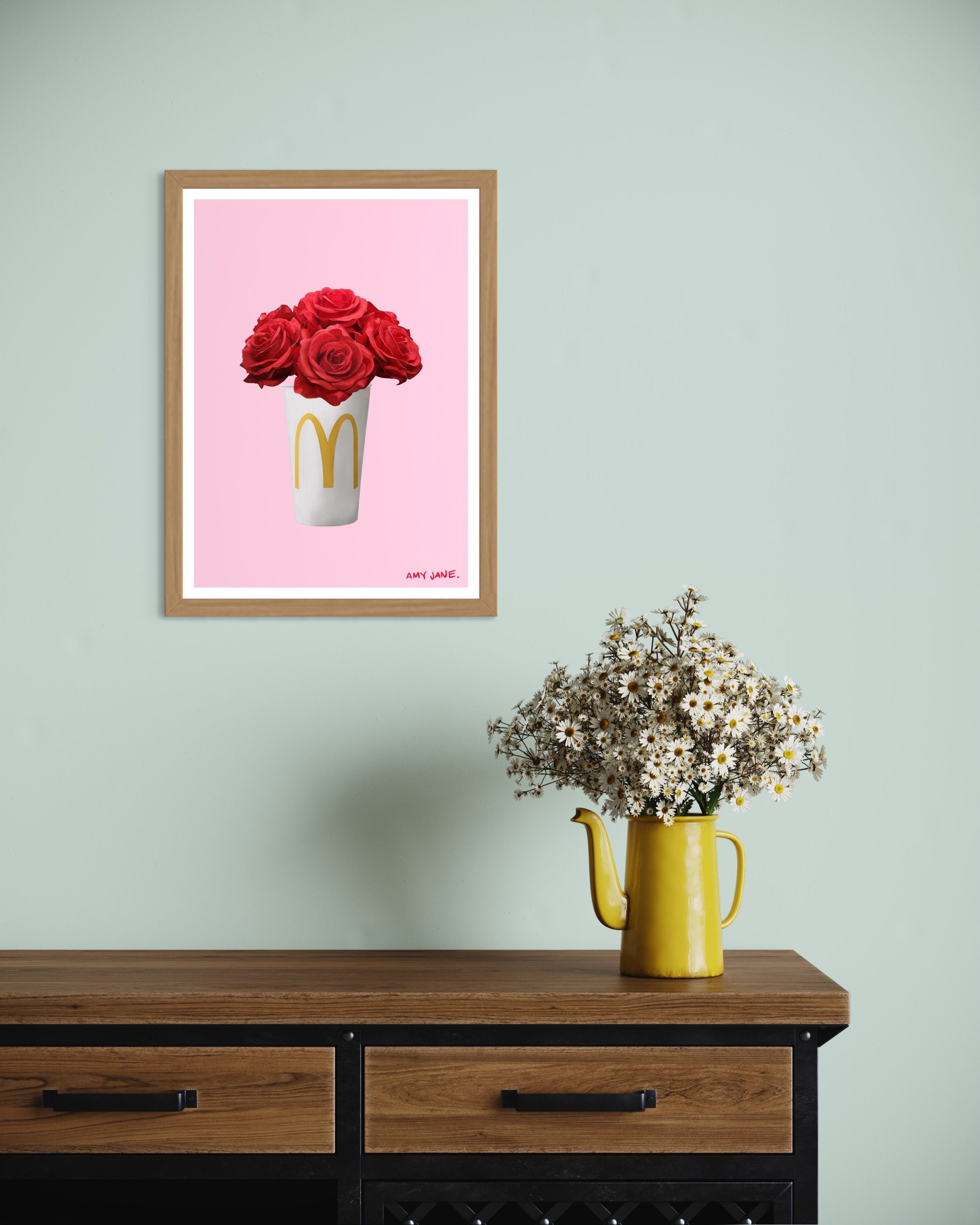 Mclove is in the Air - Digital Download of Mcdonalds Art, Red Roses ...