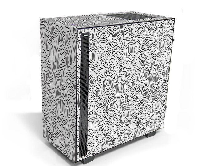 Black Topo NZXT H510 PC Case Skin | Custom Computer Case Skin Decal ...