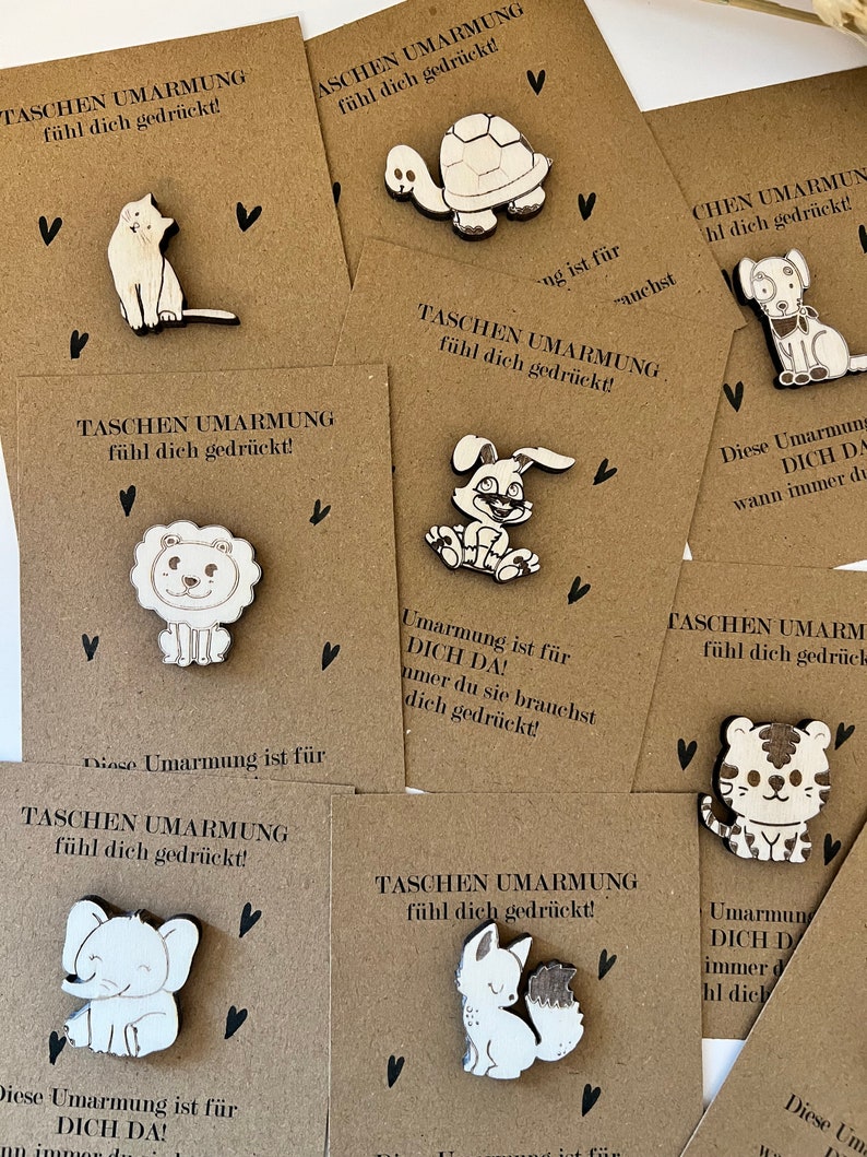 Pocket Hug Taschen Umarmung kleine Glücksbringer Postkarte - Etsy.de