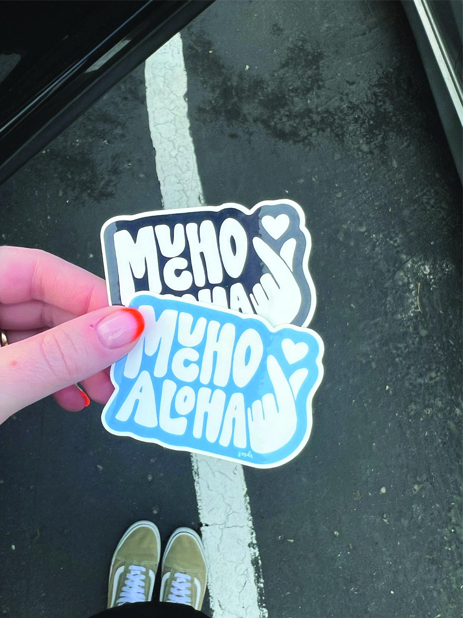 Mucho Aloha Korean Heart Sticker - Etsy
