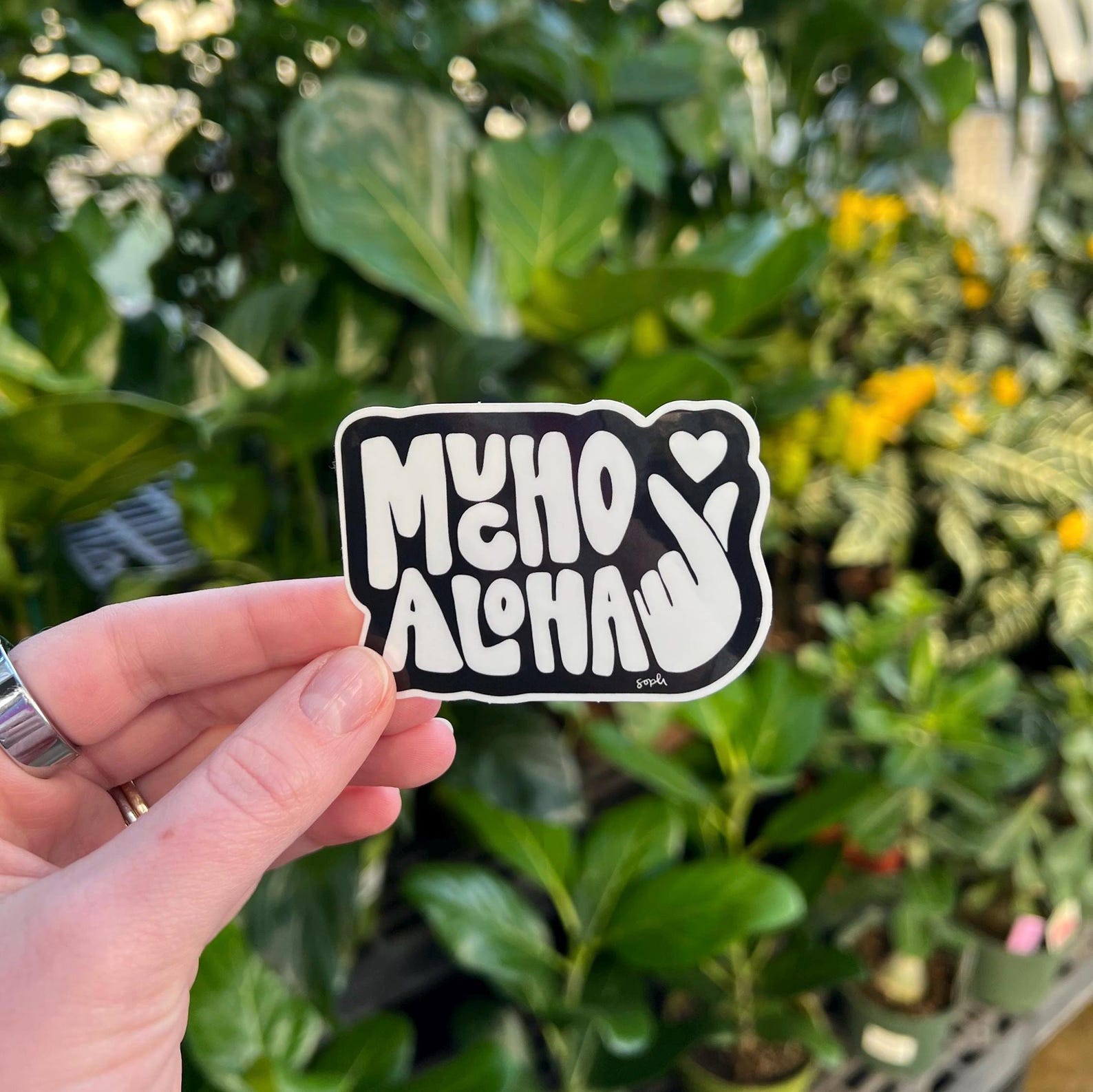 Mucho Aloha Korean Heart Sticker - Etsy