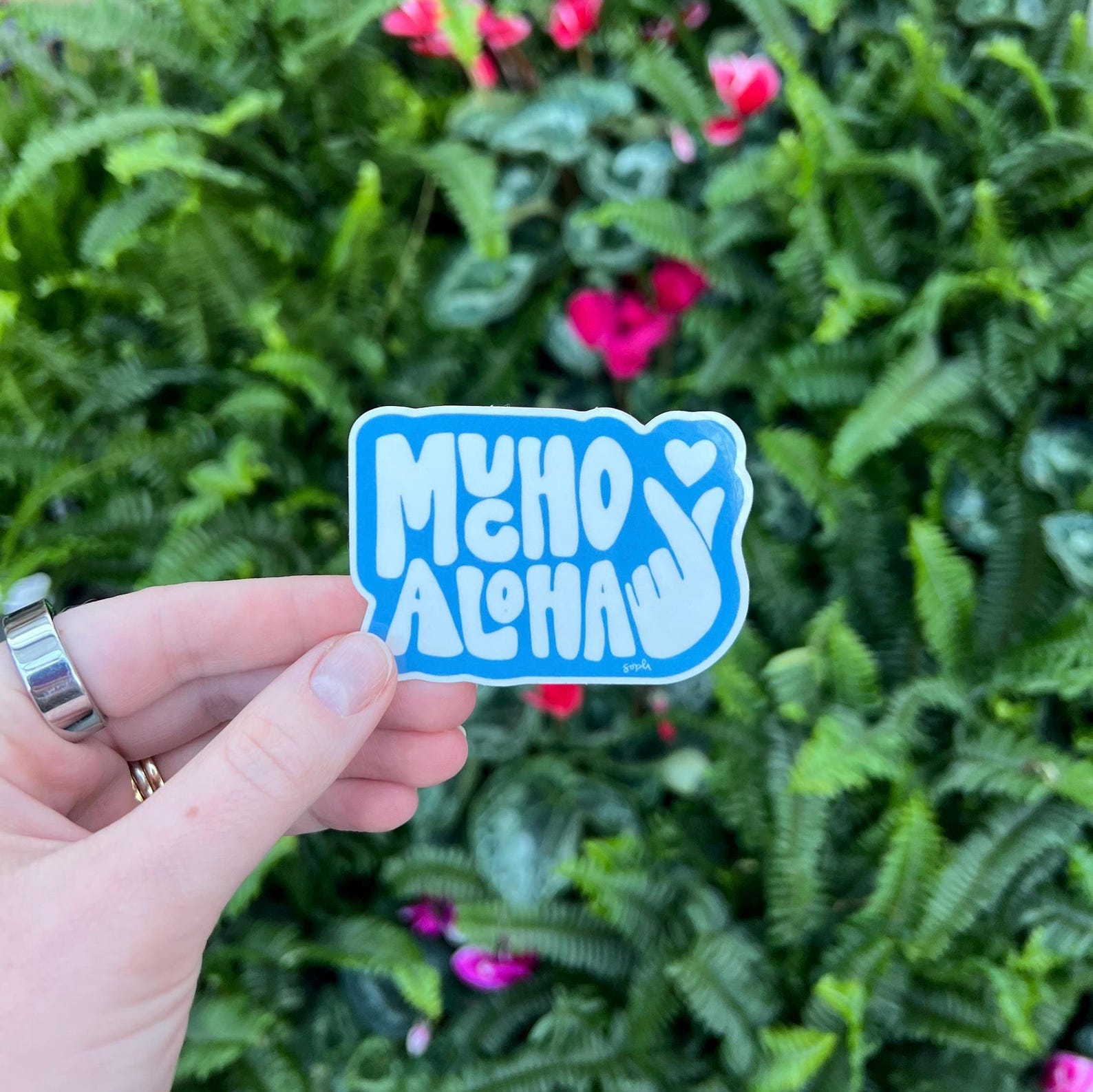 Mucho Aloha Korean Heart Sticker - Etsy
