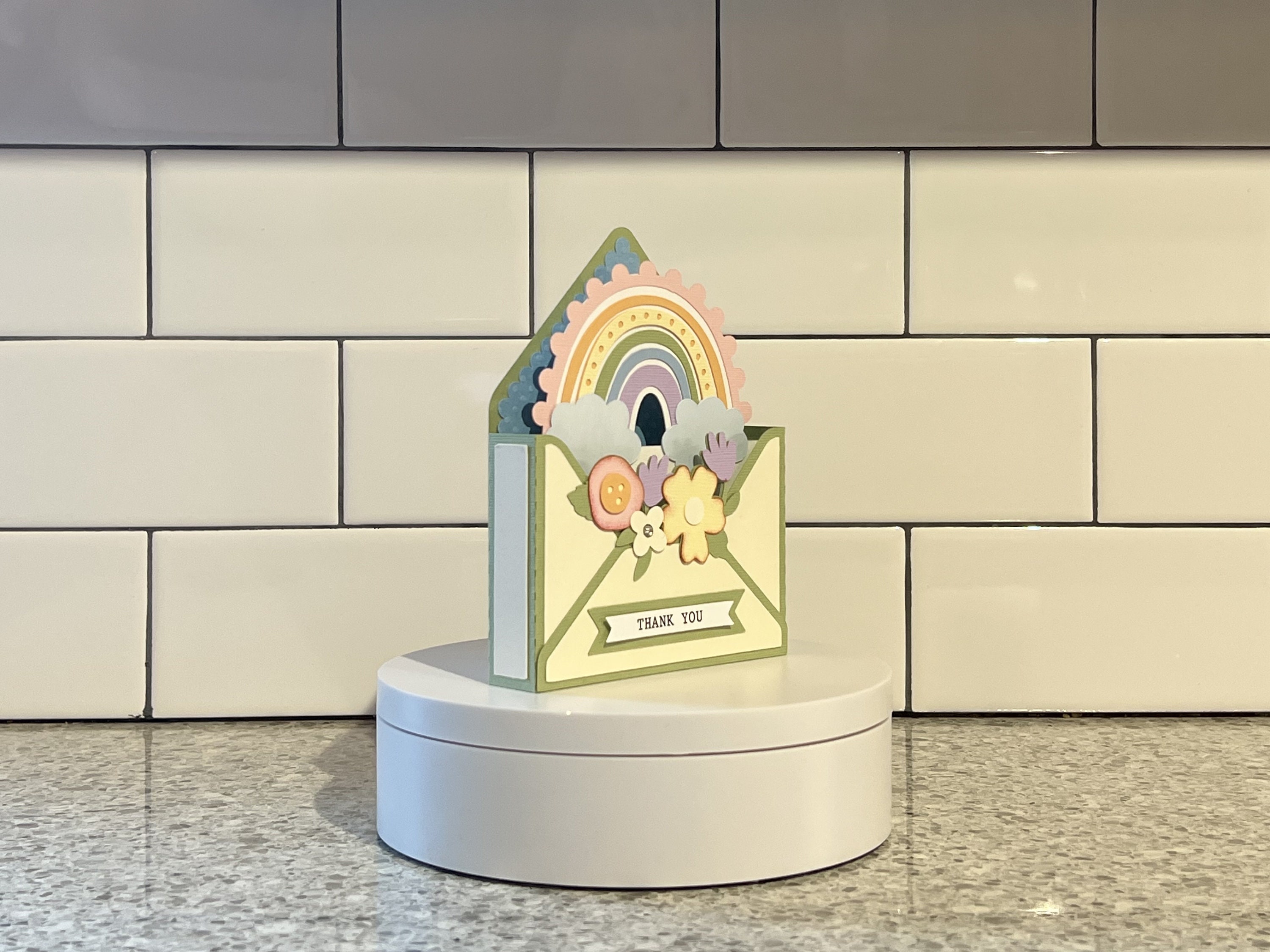 Handmade 3D Envelope Pop up Card Rainbow Pop up Card Happy - Etsy