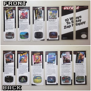Nintendo NES Bookmarks From Vintage Konami / Ultra Games Advertising ...