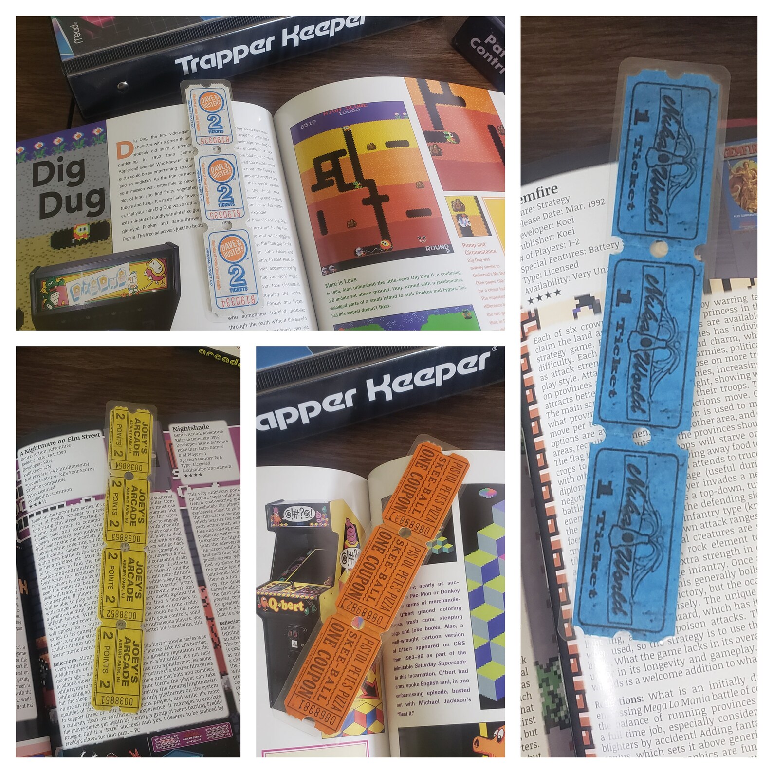 Retro Arcade Bookmarks Made From Vintage Skee-ball & Redemption Game ...