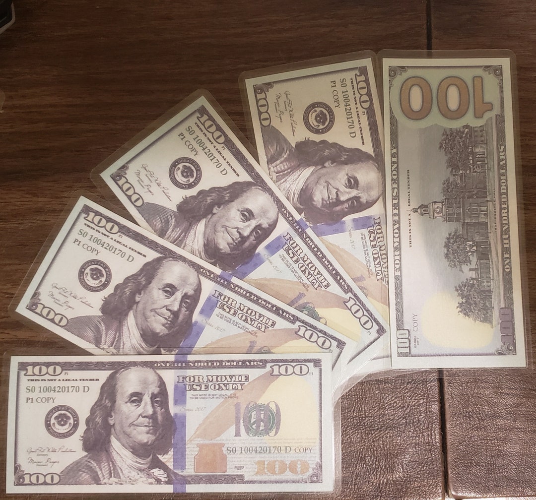Unique Movie Prop Money 100 Hundred Dollar Bill Novelty - Etsy
