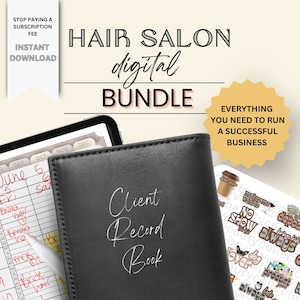Client Record Book Hairstylist Client Book Digital Planner Cosmetology ...