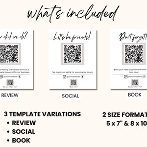 QR Code Salon Sign Template Hairdresser Qr Sign Template Esthetician QR ...