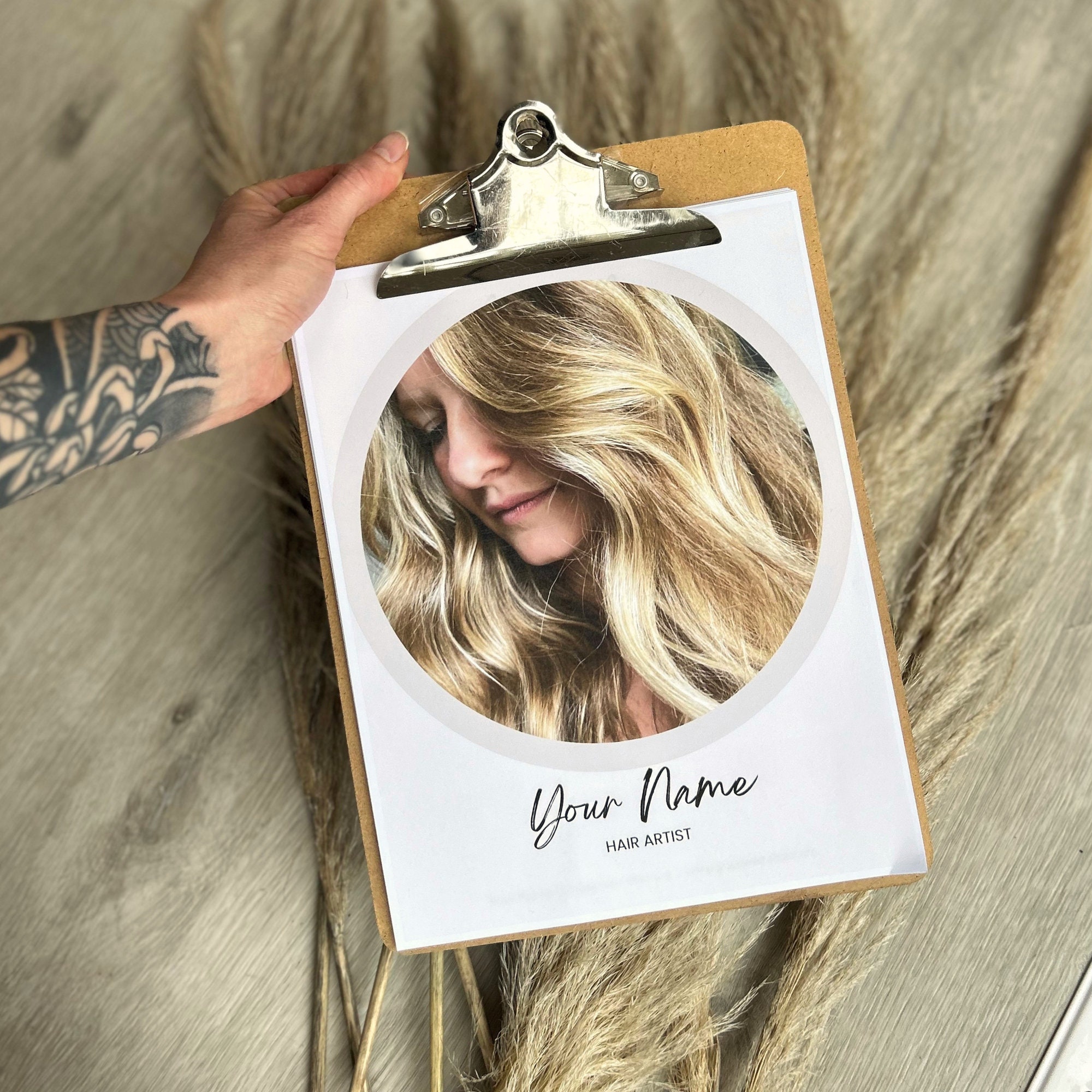 Hairstylist Head Sheets Template Hair Cutting Chart Foiling Chart Hair ...