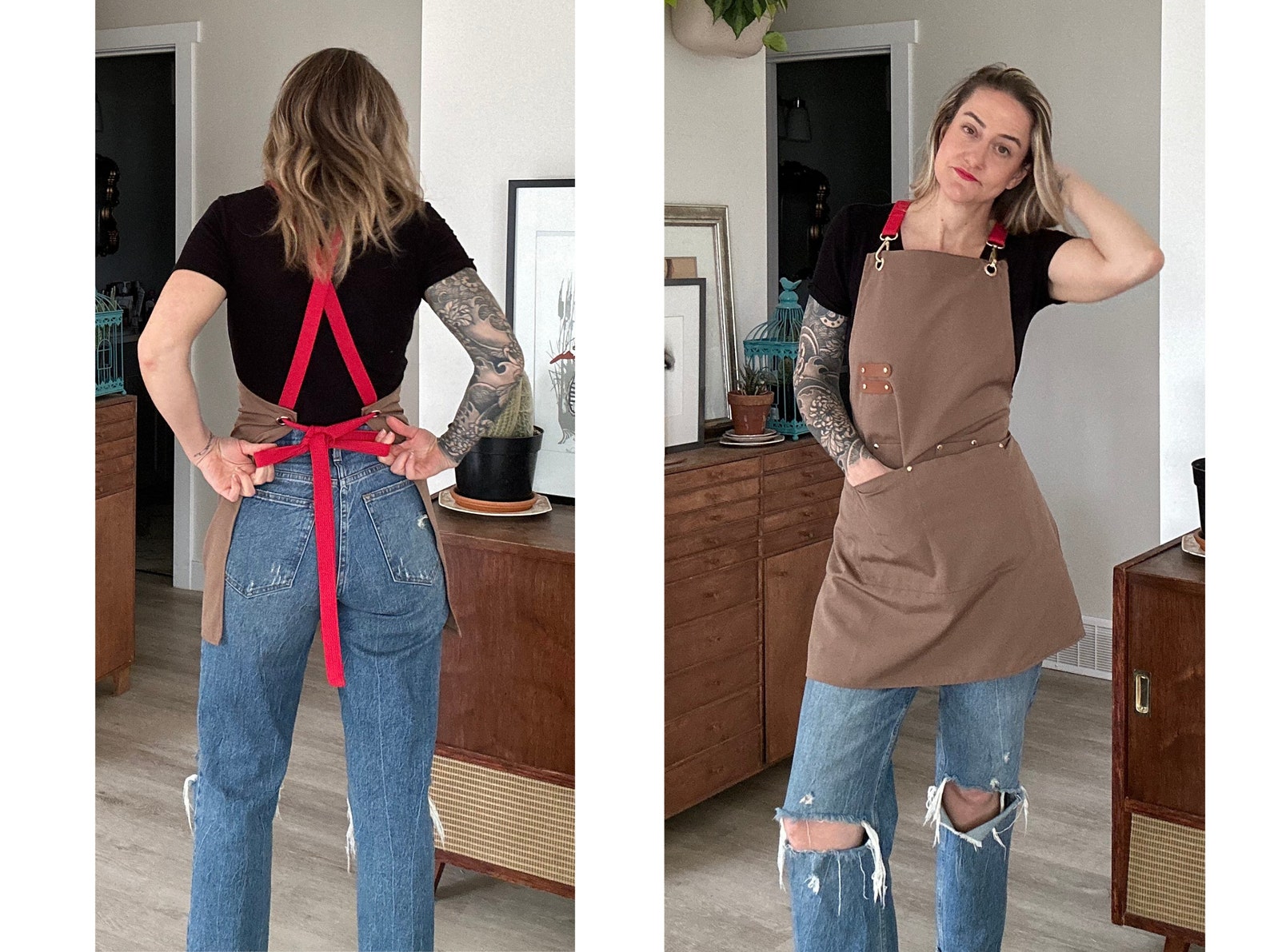 Custom Barber Apron With Pockets Personalized Hairdresser - Etsy