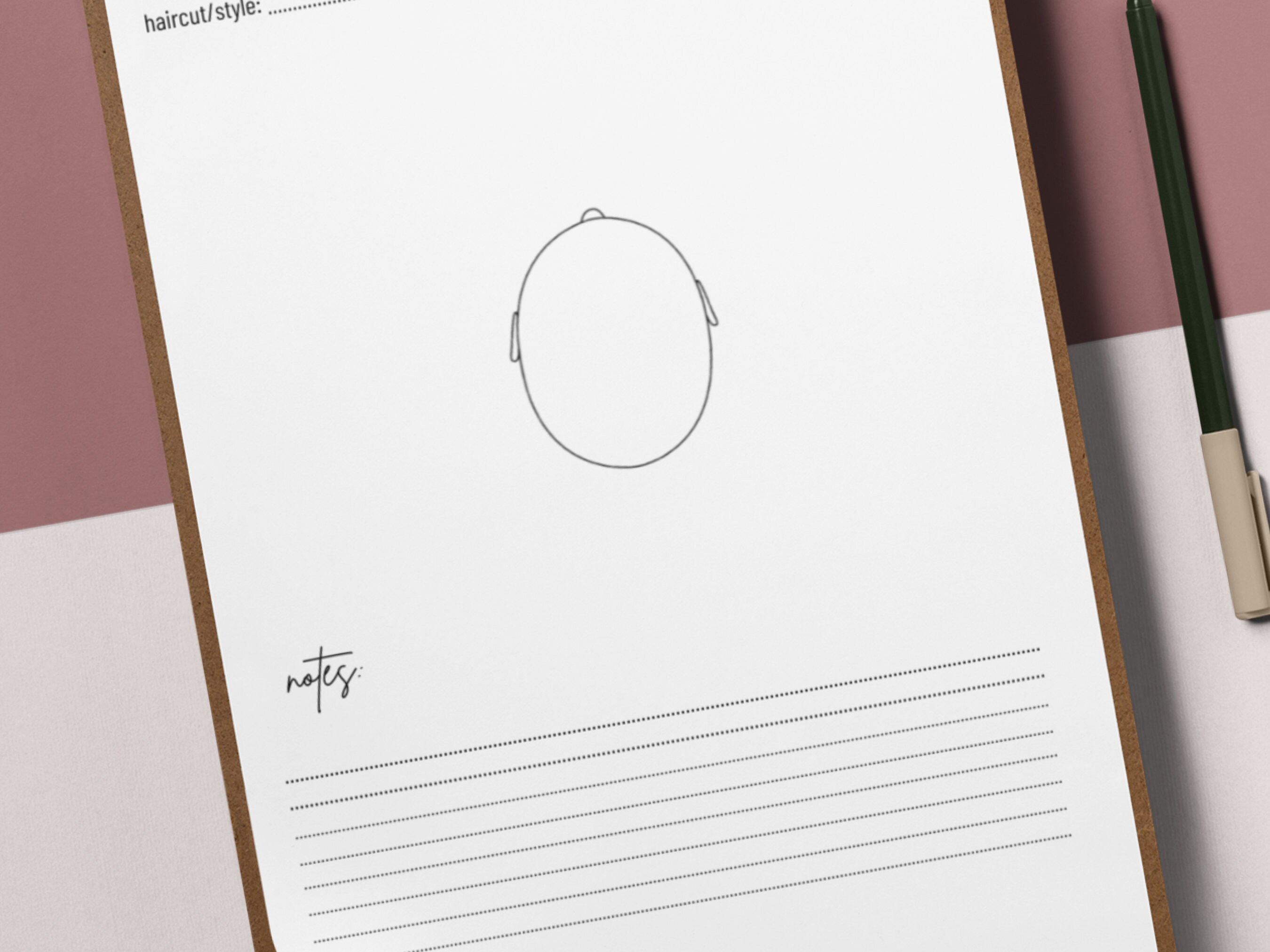 Haircutting Head Sheets Hairstylist Head Sheets Printable - Etsy