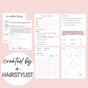 Hair Stylist Client Intake Form Hair Salon New Client Template ...