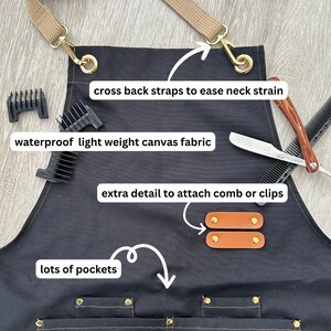 Hair Dresser Apron With Pockets Hairstylist Custom Apron for Barber ...