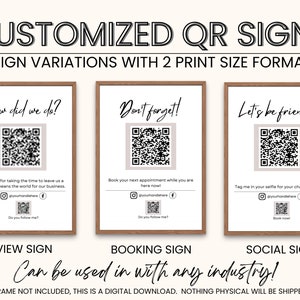 QR Code Salon Sign Template Hairdresser Qr Sign Template Esthetician QR ...