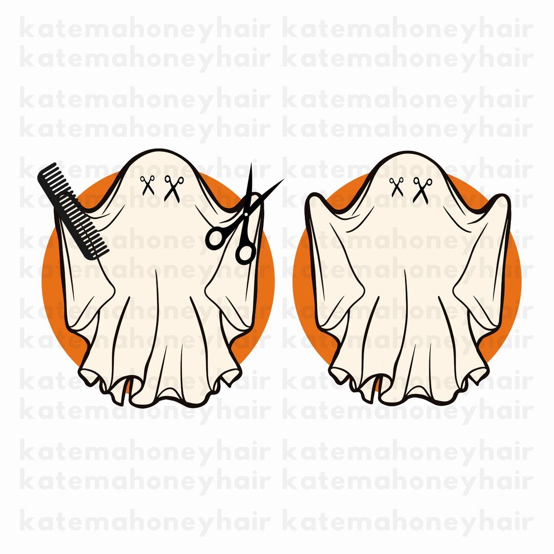 Hairstylist Ghost Halloween Scissors PNG Salon Svg Hairdresser Clip Art ...