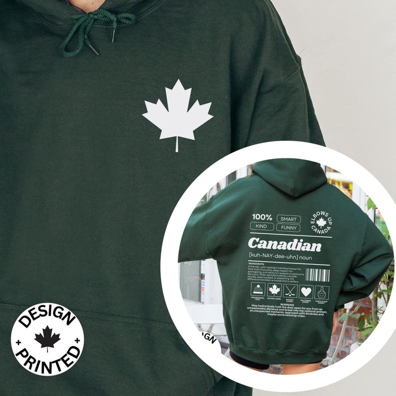 Made in Canada Apparel Hoodie Canadian Proud Sweatshirt for Canada ...
