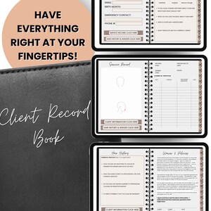 Client Record Book Hairstylist Digital Planner Salon Digital Record Book Hairdresser Digital ...