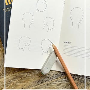 Hairdressing Head Sheets Book for Hair Stylist Head Form Booklet ...