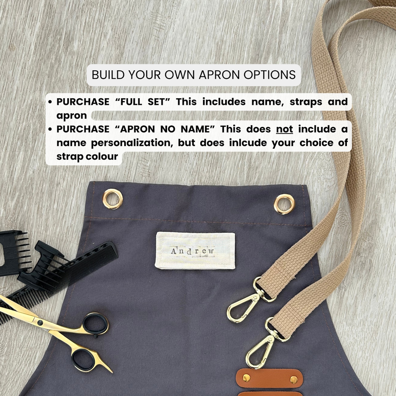 Custom Barber Apron With Pockets Personalized Hairdresser Apron Cross ...
