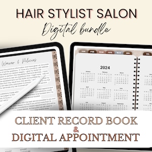 Cosmetology Client Record Card Digital Appointment Book Client Formula ...