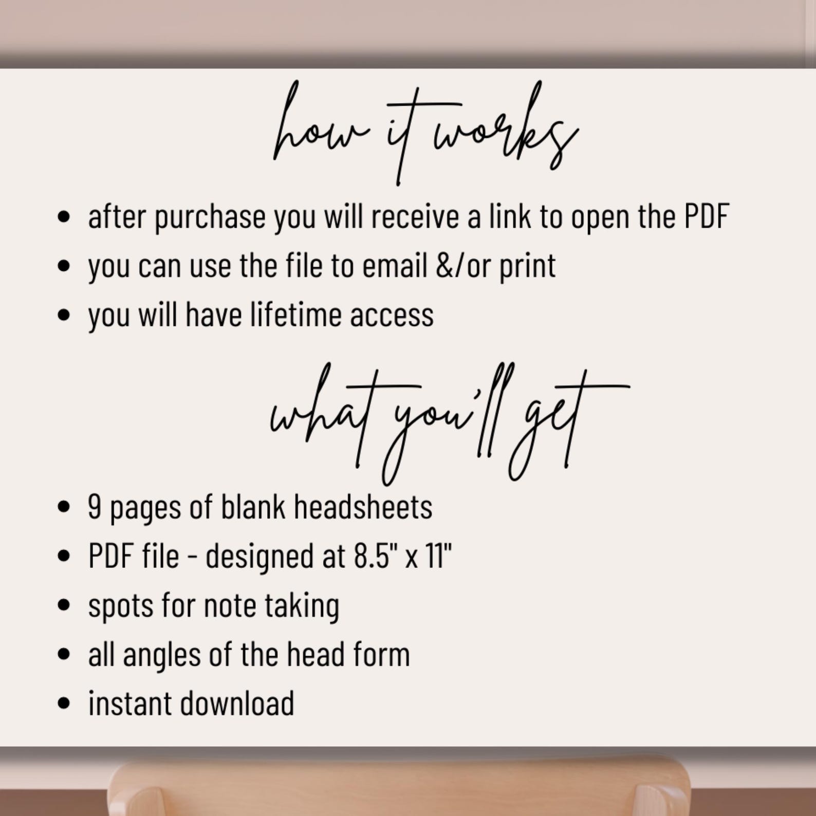 Haircutting Head Sheets | Hairstylist Head Sheets | Printable Blank ...