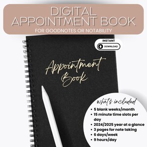 Salon Digital Appointment Book Hair Salon Digital Planner Hairstylist ...
