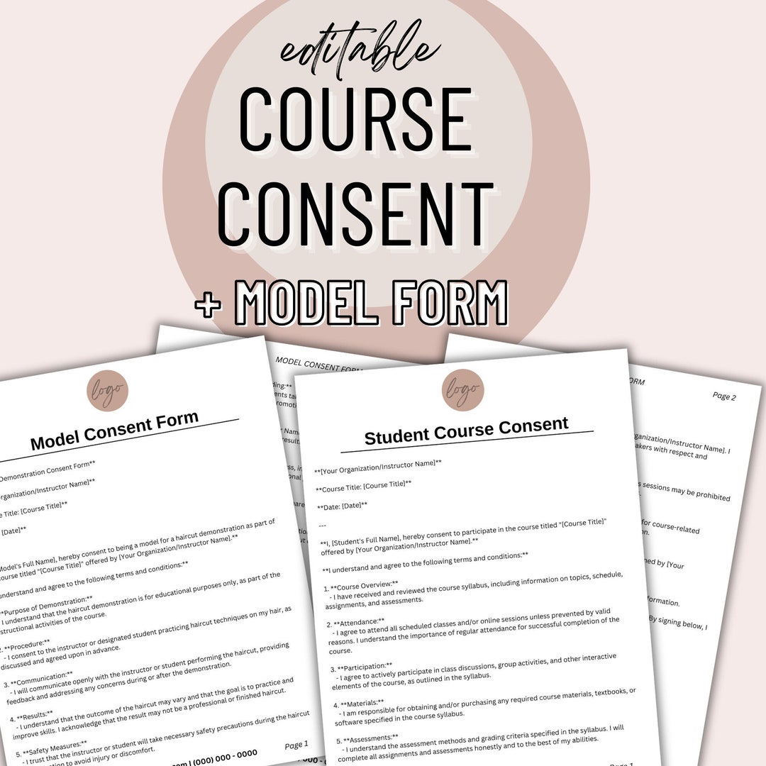 Student Consent Form for Course Model Consent Form Instructor Material ...