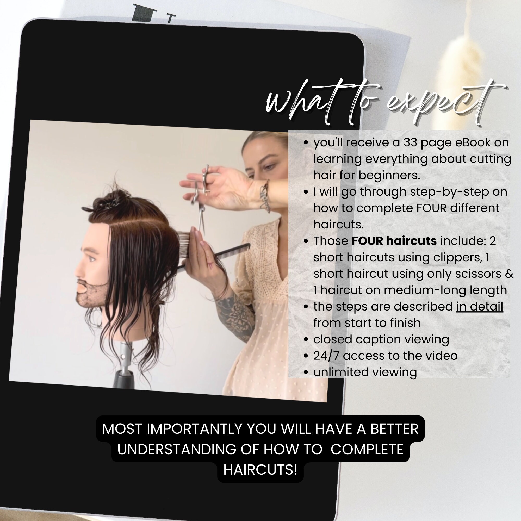 Learn How to Cut Hair Ebook Training Guide Cutting Hair Haircut ...