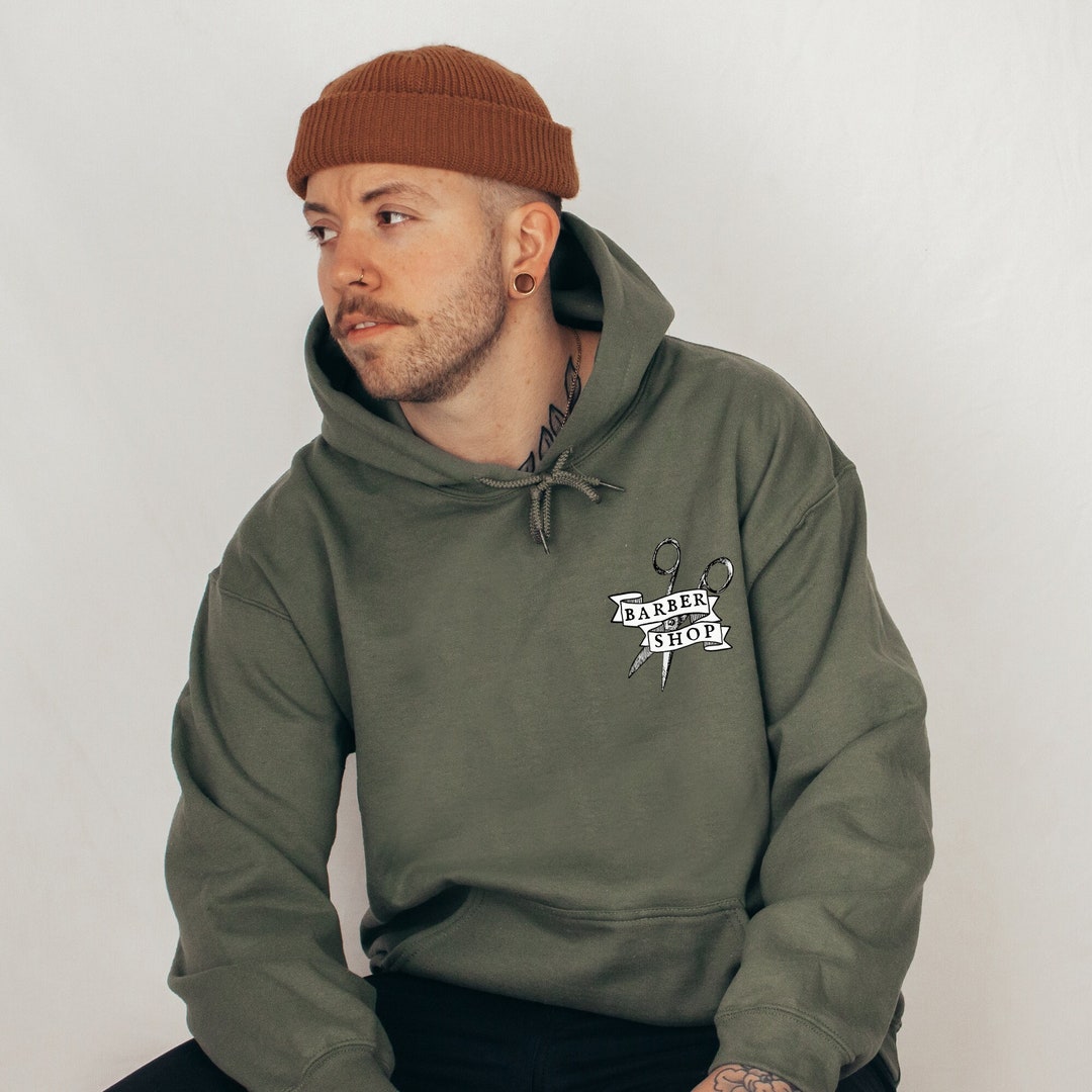 Hair Salon Hoodie for Men Hairdresser Gift for Men Barber Shop Salon ...