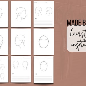 Haircutting Head Sheets | Hairstylist Head Sheets | Printable Blank ...