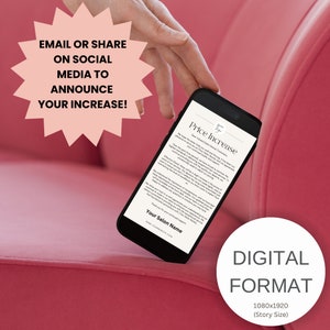 Price Increase Notice Template Hair Salon Business Form Price List ...