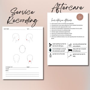 Hair Extension Consultation Form Hair Consult Extension Client Intake ...