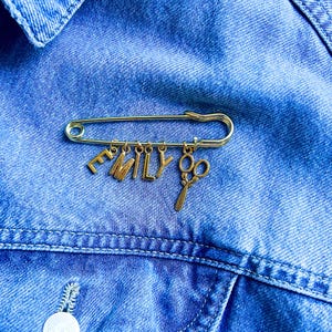 Custom Name Pin Personalized Brooch Pin Accessory Customized Name ...