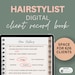 Client Record Book Hairstylist Digital Planner Salon Digital Record ...