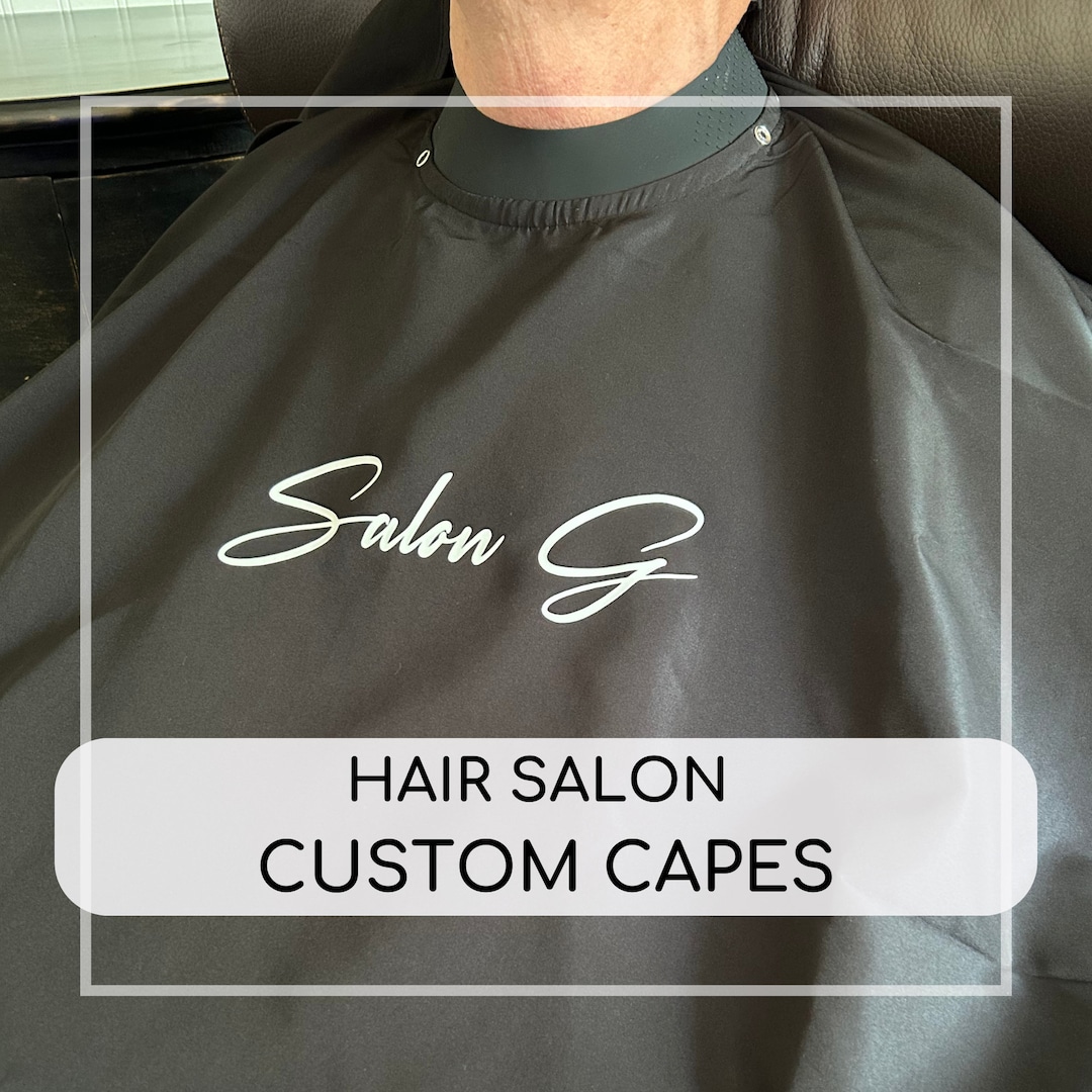 Custom Salon Cape Personalized Hair Stylist Cape With Logo Hair Salon Custom Cape Barber ...